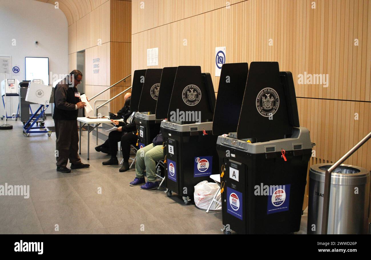 March 23, 2024, New York City, New York: (NEW) Early Voting for April 2 ...