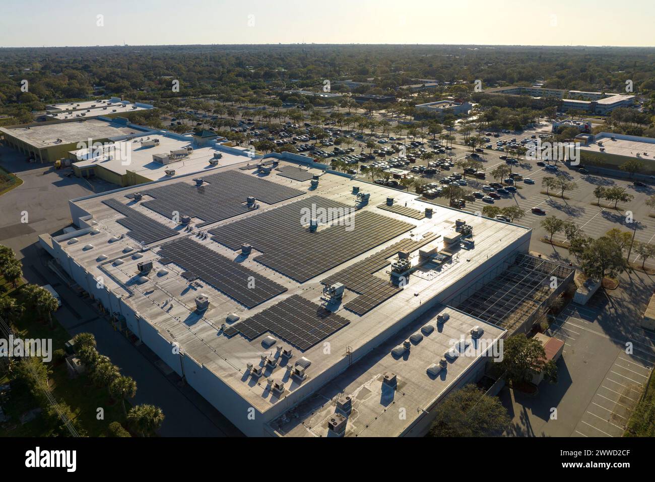 Producing of sustainable energy. Electric photovoltaic solar panels ...