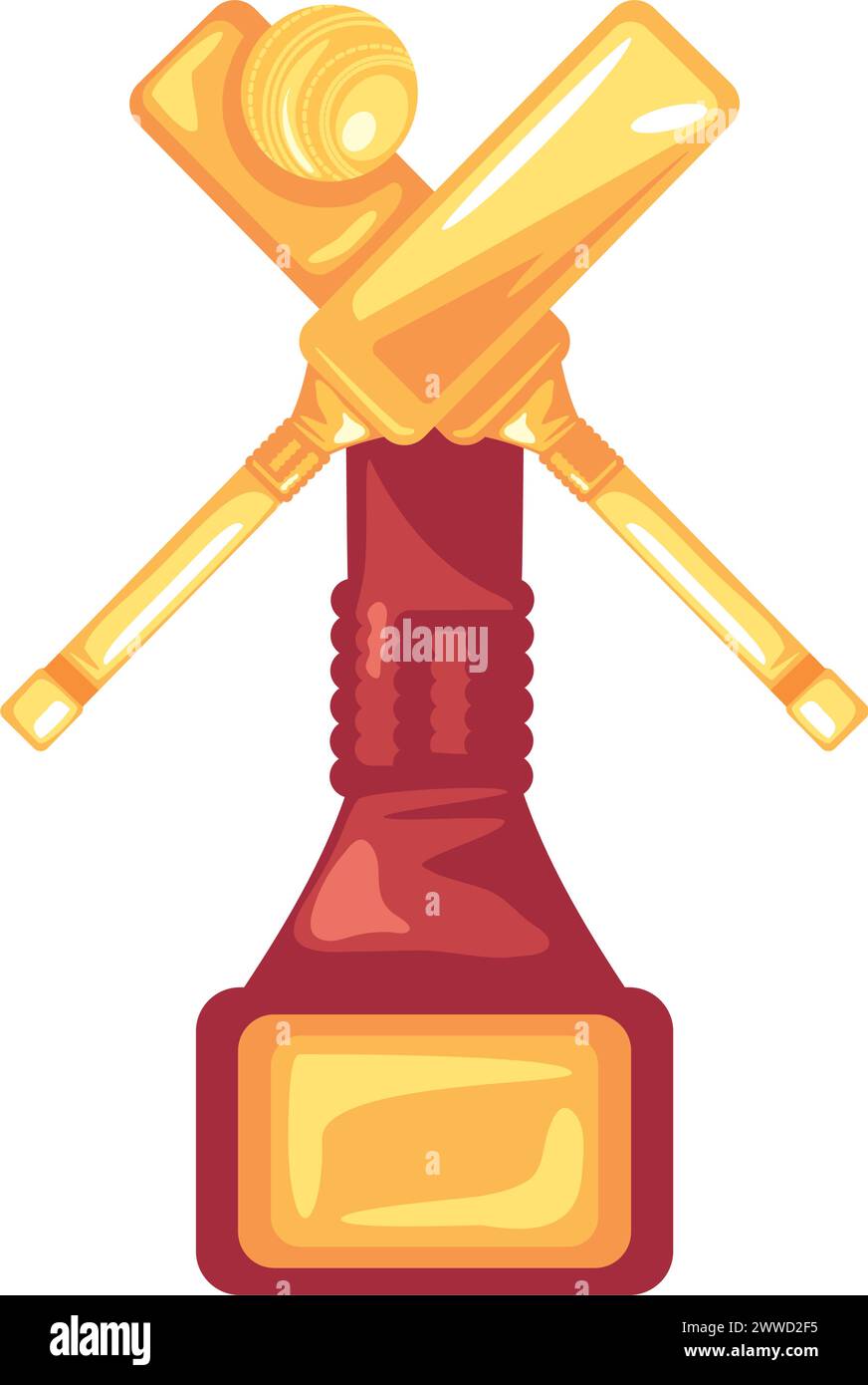 cricket gold trophy Stock Vector Image & Art - Alamy