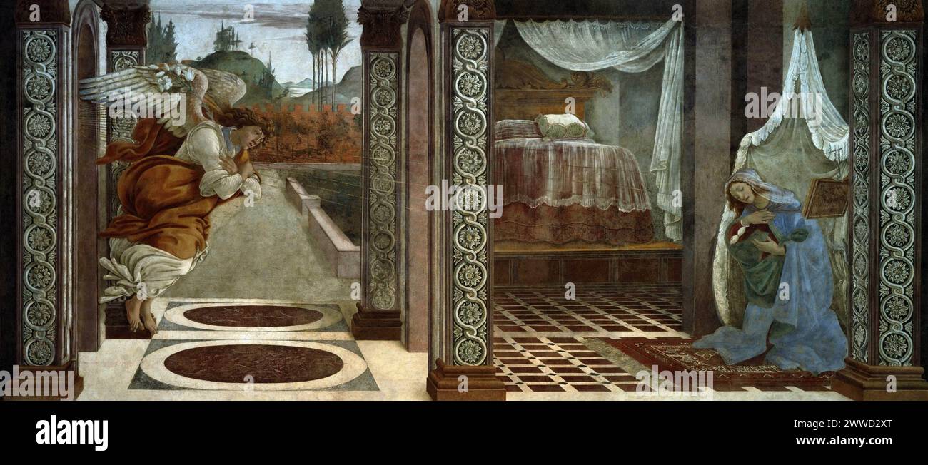 Alessandro Botticelli – Annunciation 1481 Stock Photo - Alamy