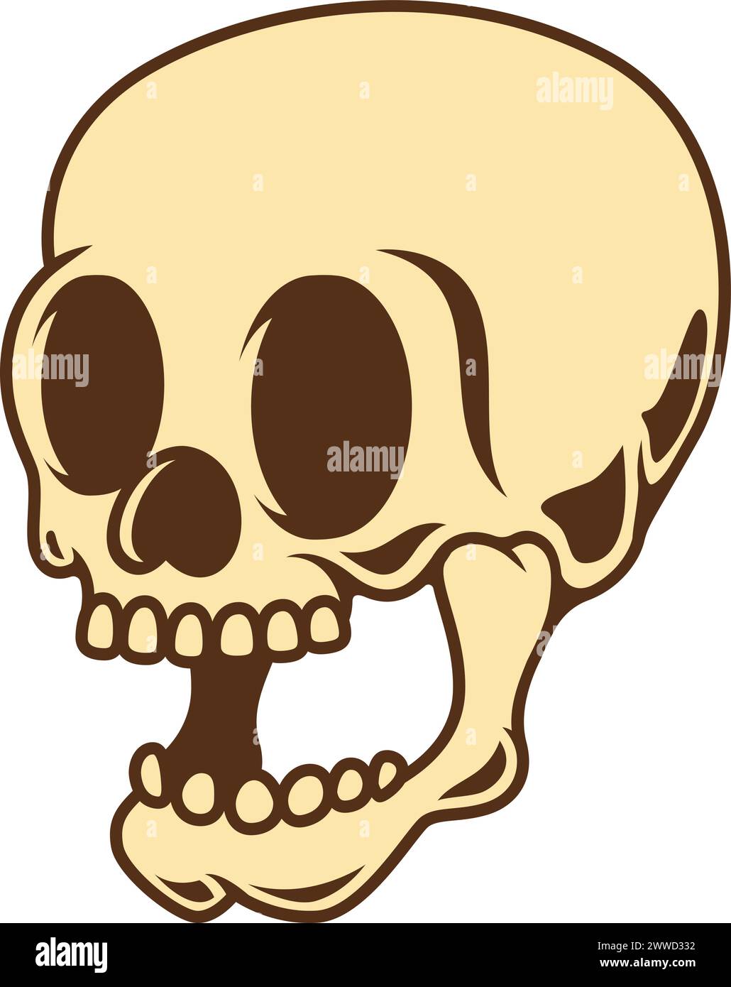 Illustration of cartoon skull. Vector design element Stock Vector Image & Art - Alamy