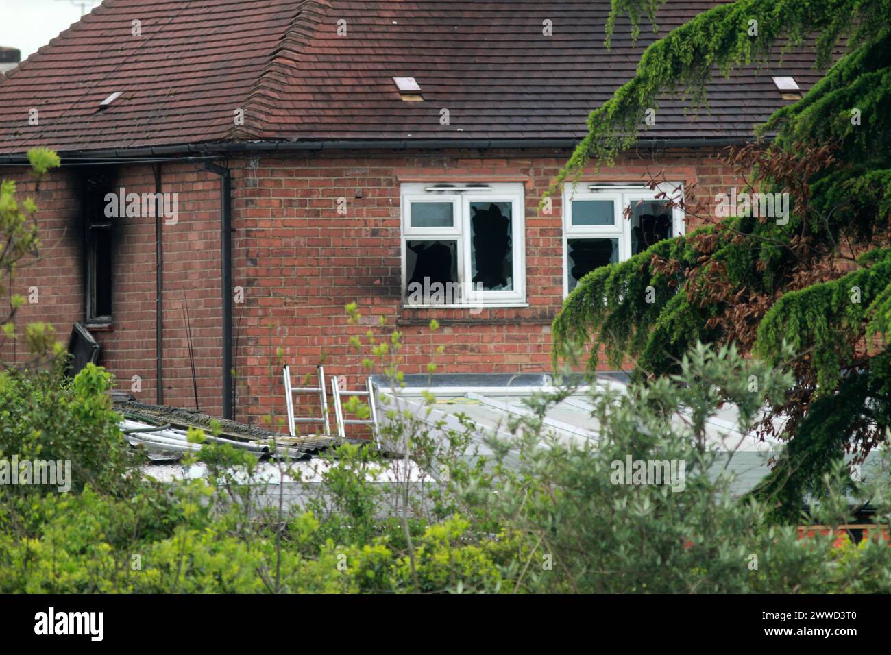 11/05/2012..The scene in Victory Road, Allenton, Derby where five ...
