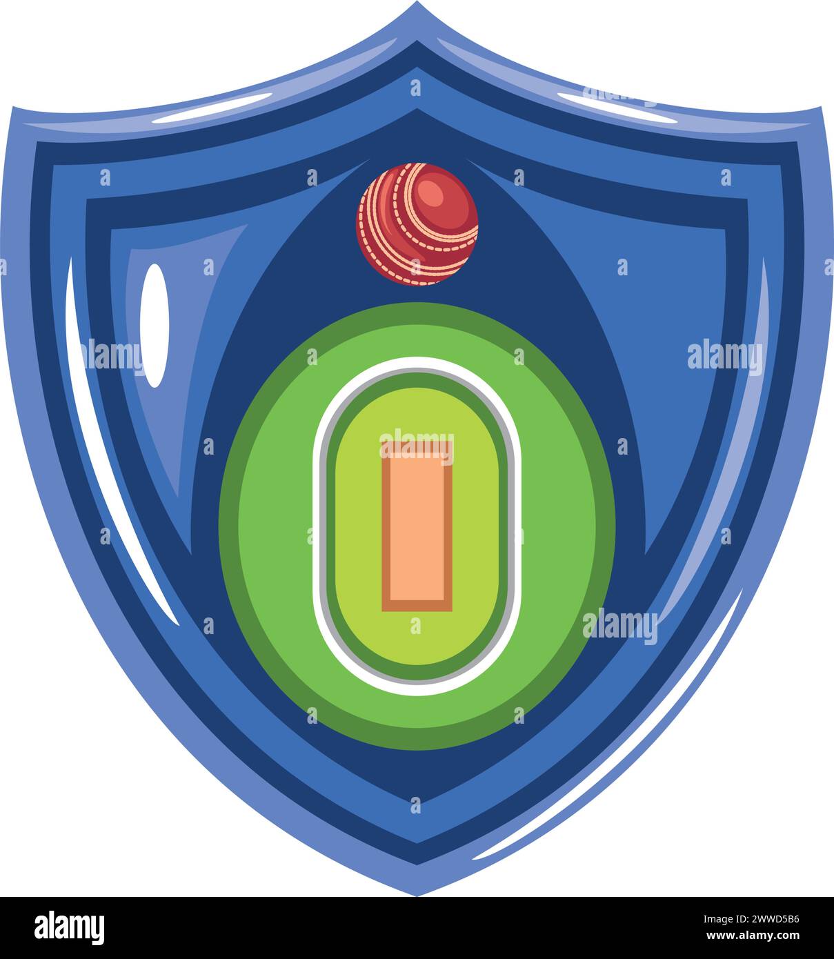 Cricket shield badge Cut Out Stock Images & Pictures - Alamy