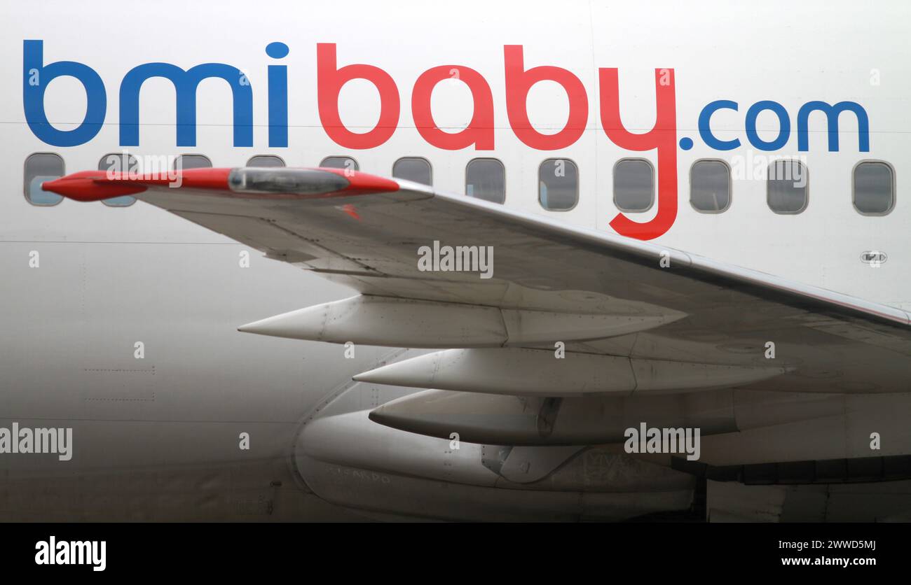 04/05/2012. ..A BMI Baby Boeing 737-300 at East Midlands Airport this ...