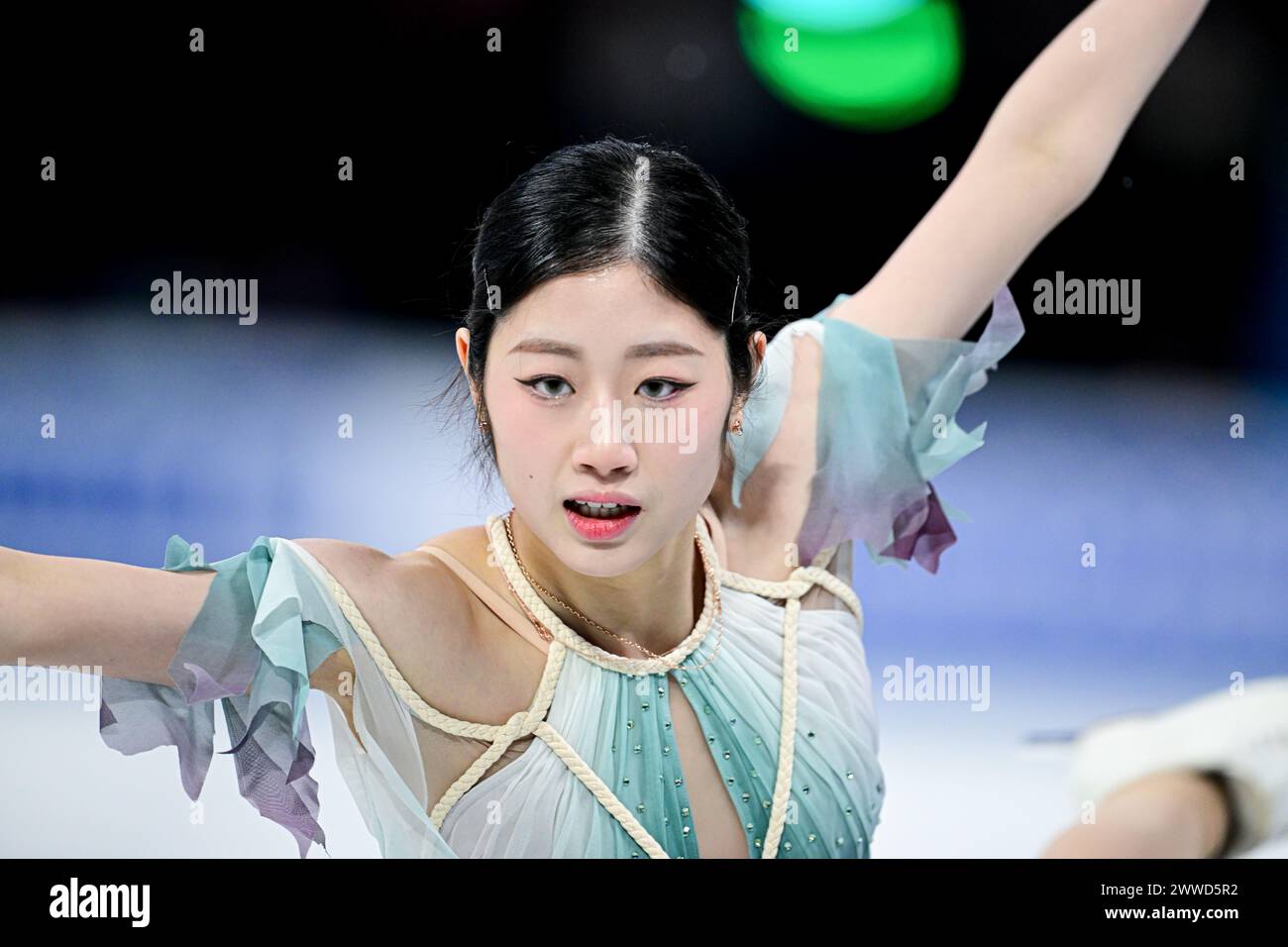 Haein LEE (KOR), during Women Free Skating, at the ISU World Figure ...