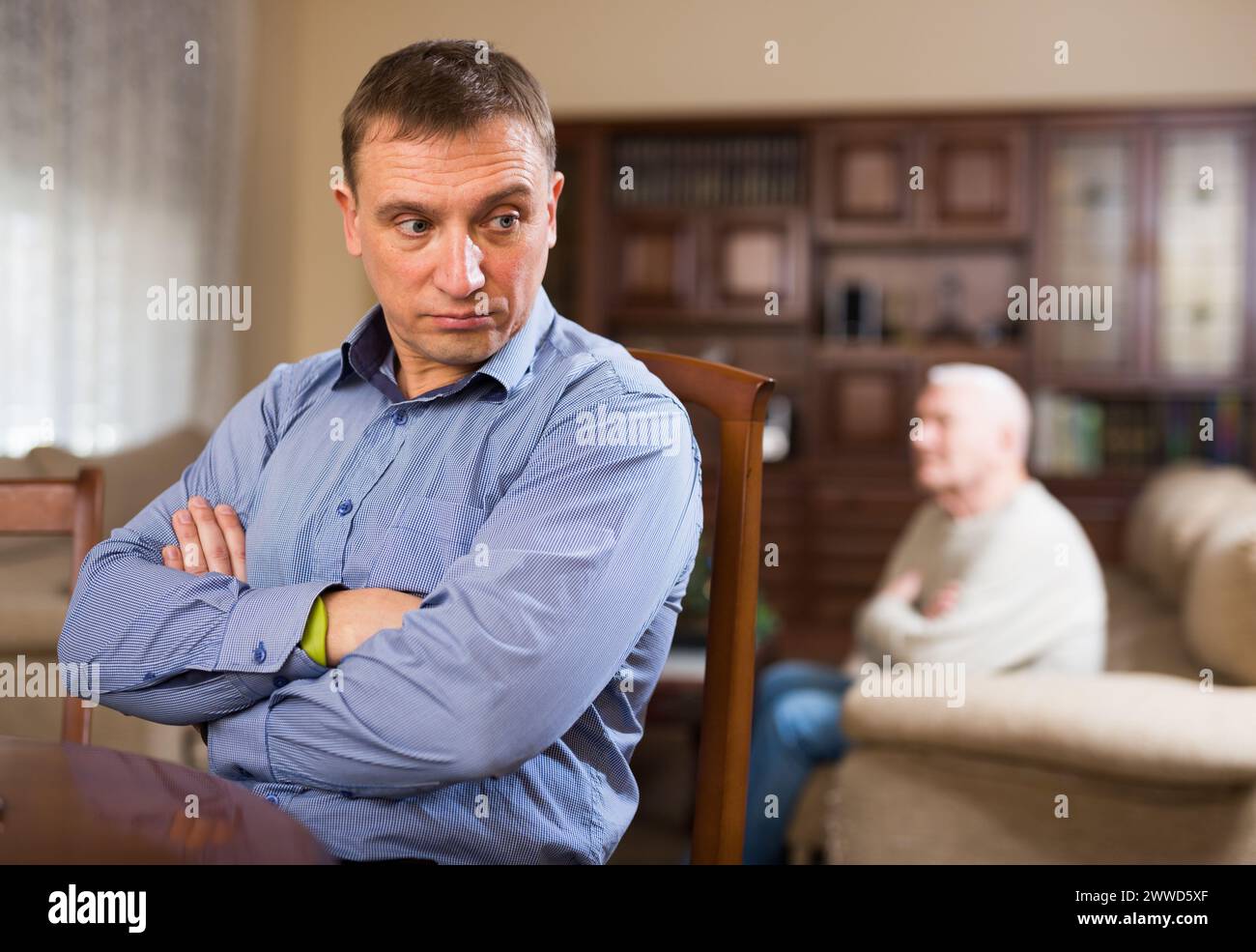 Man having problems in relationship with father Stock Photo - Alamy