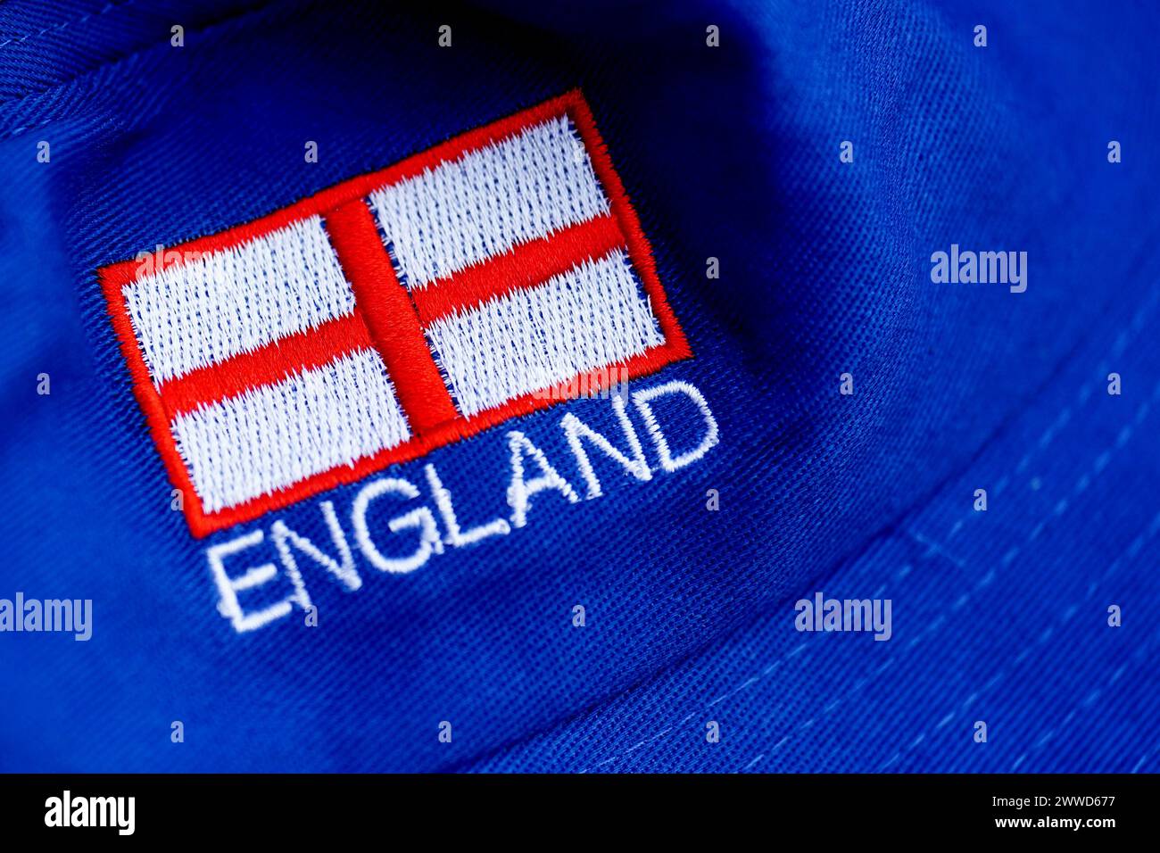 A England badge on a hat shown ahead of the international friendly ...