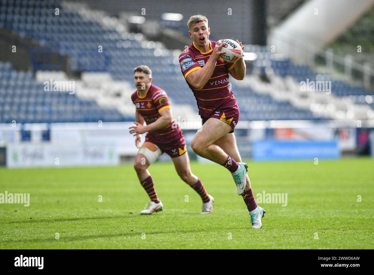 Huddersfield, England - 23rd March 2024 Harry Rushton (16) of ...
