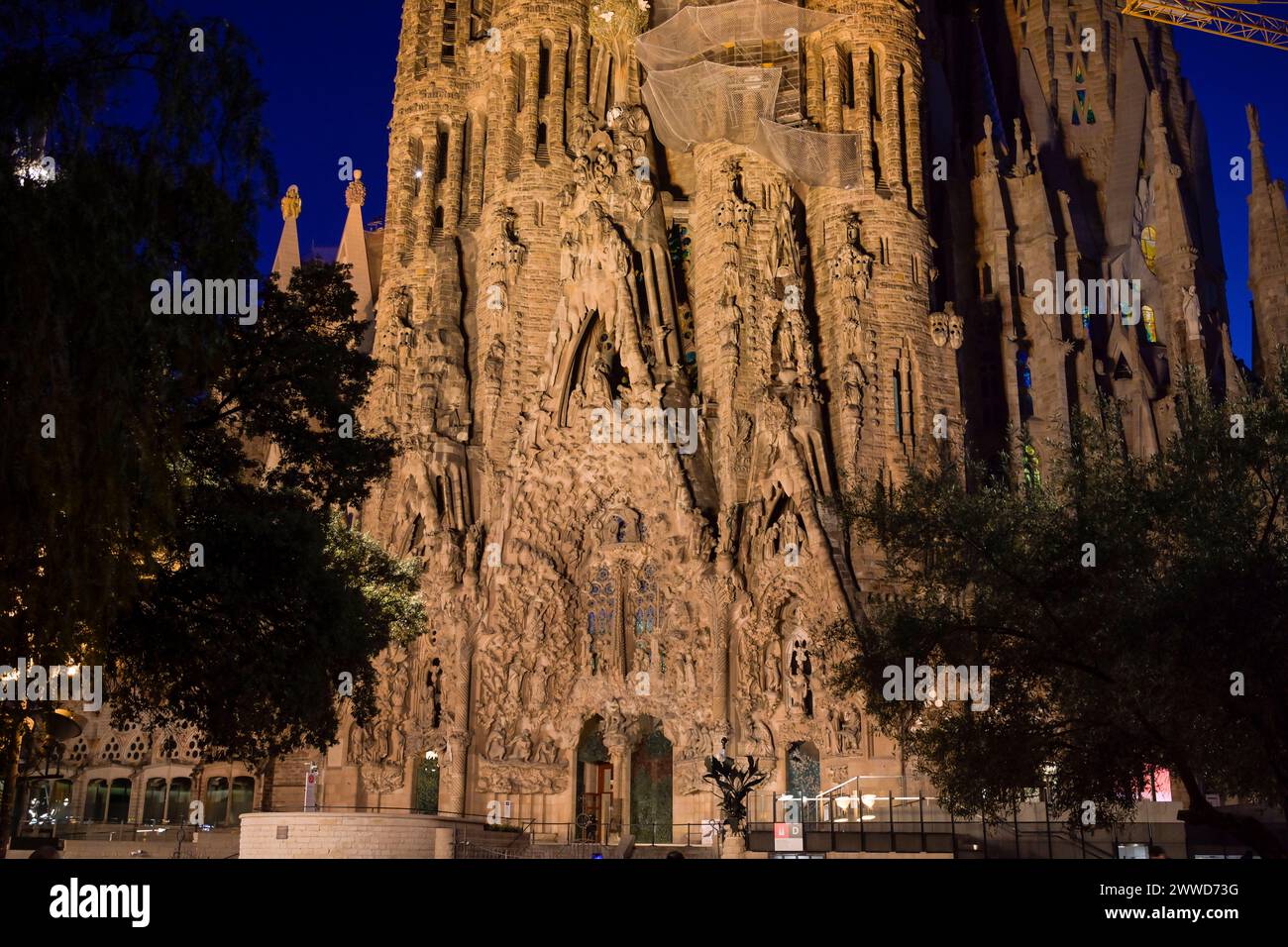Christi-Geburts-Fassade, Sagrada Familia, Basilica von Antoni Gaudi, Barcelona, Katalonien ...