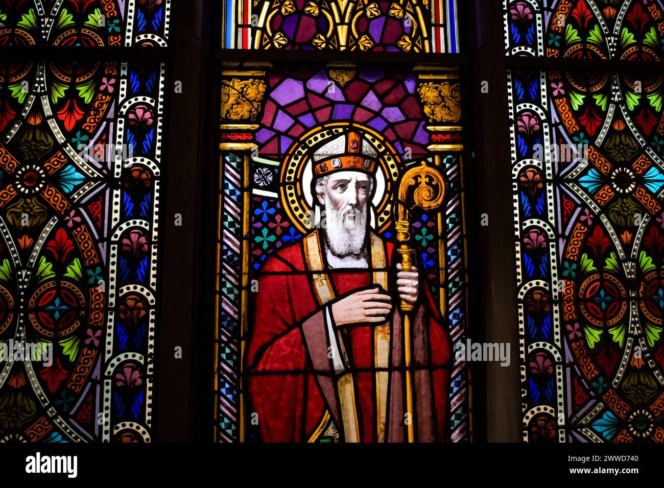 Heiliger Paulus, Bleiglasfenster, Kathedrale, Catedral de la Santa Creu ...