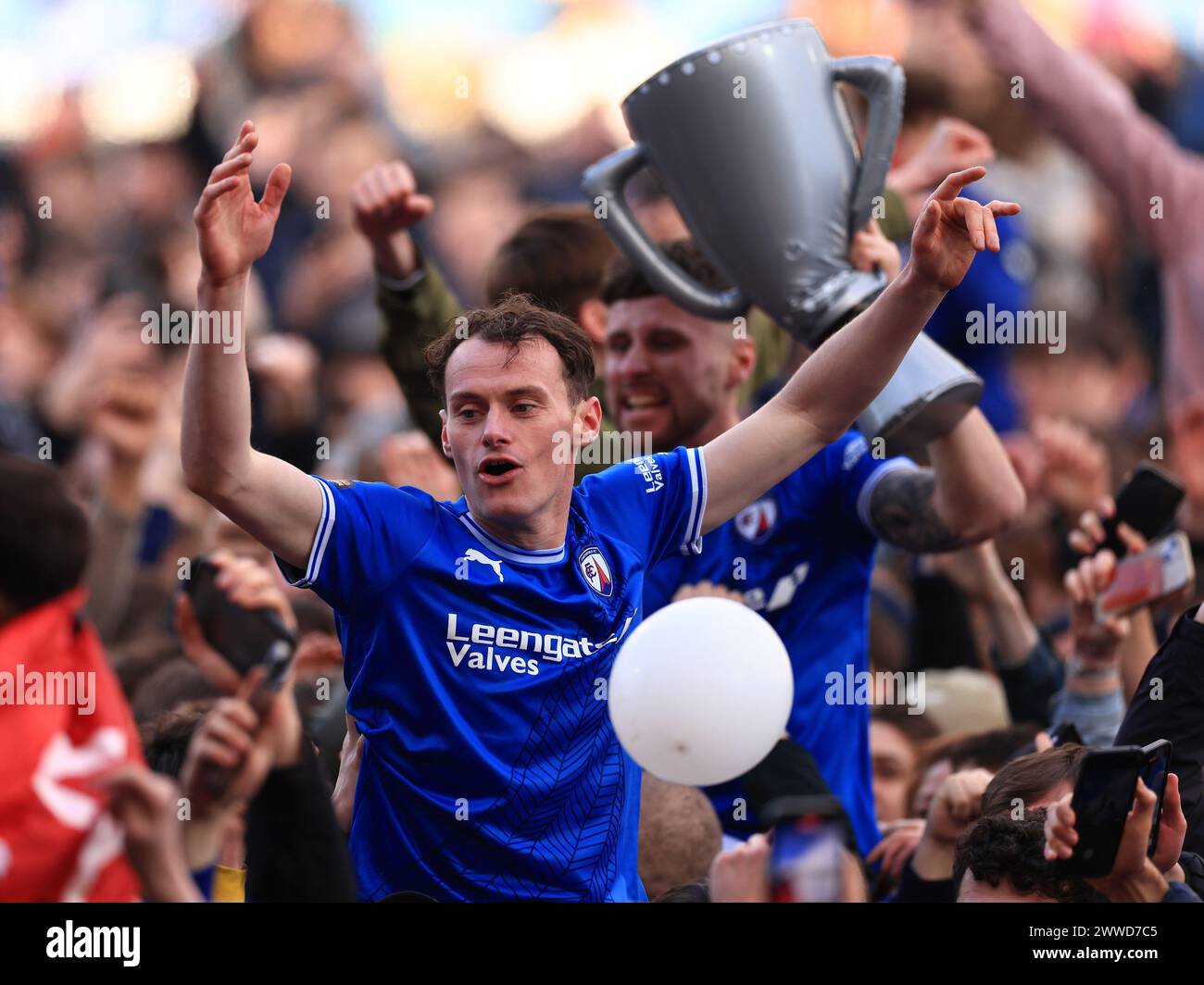 Chesterfield, UK. 23rd Mar, 2024. Liam Mandeville of Chesterfield and ...