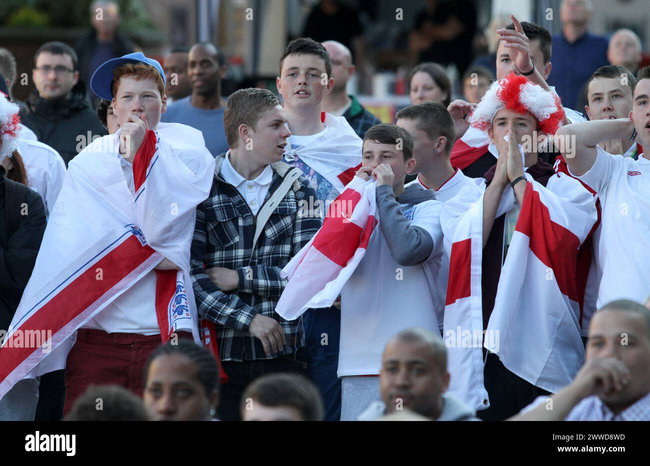 Football fans giant screen england hi-res stock photography and images ...