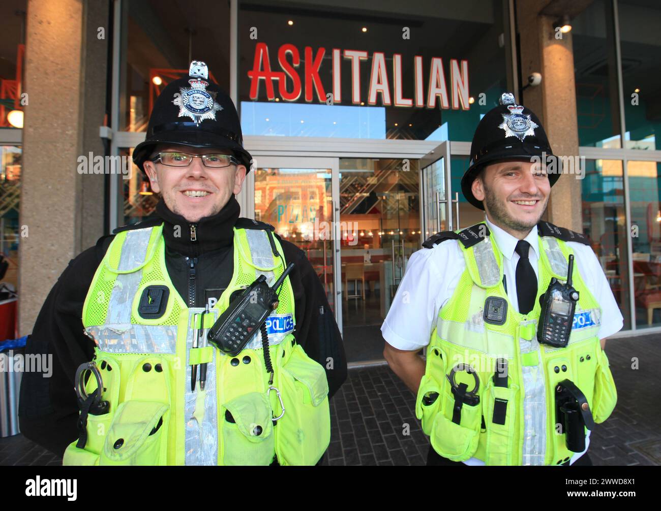 24/06/2012 ..Police stand guard outside Italian Restaurant in Derby ...