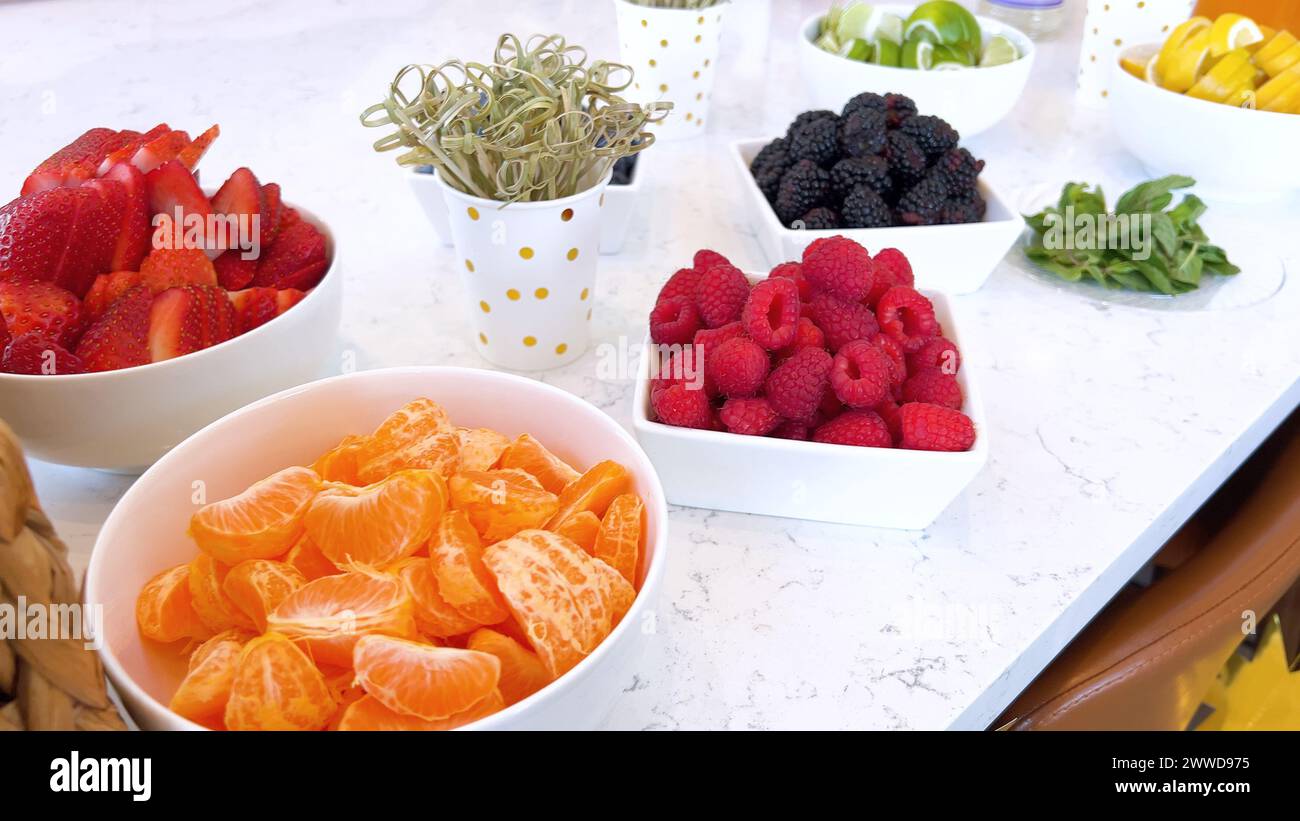 Colorful Array of Fresh Berries and Citrus Fruit on Display Stock Photo ...