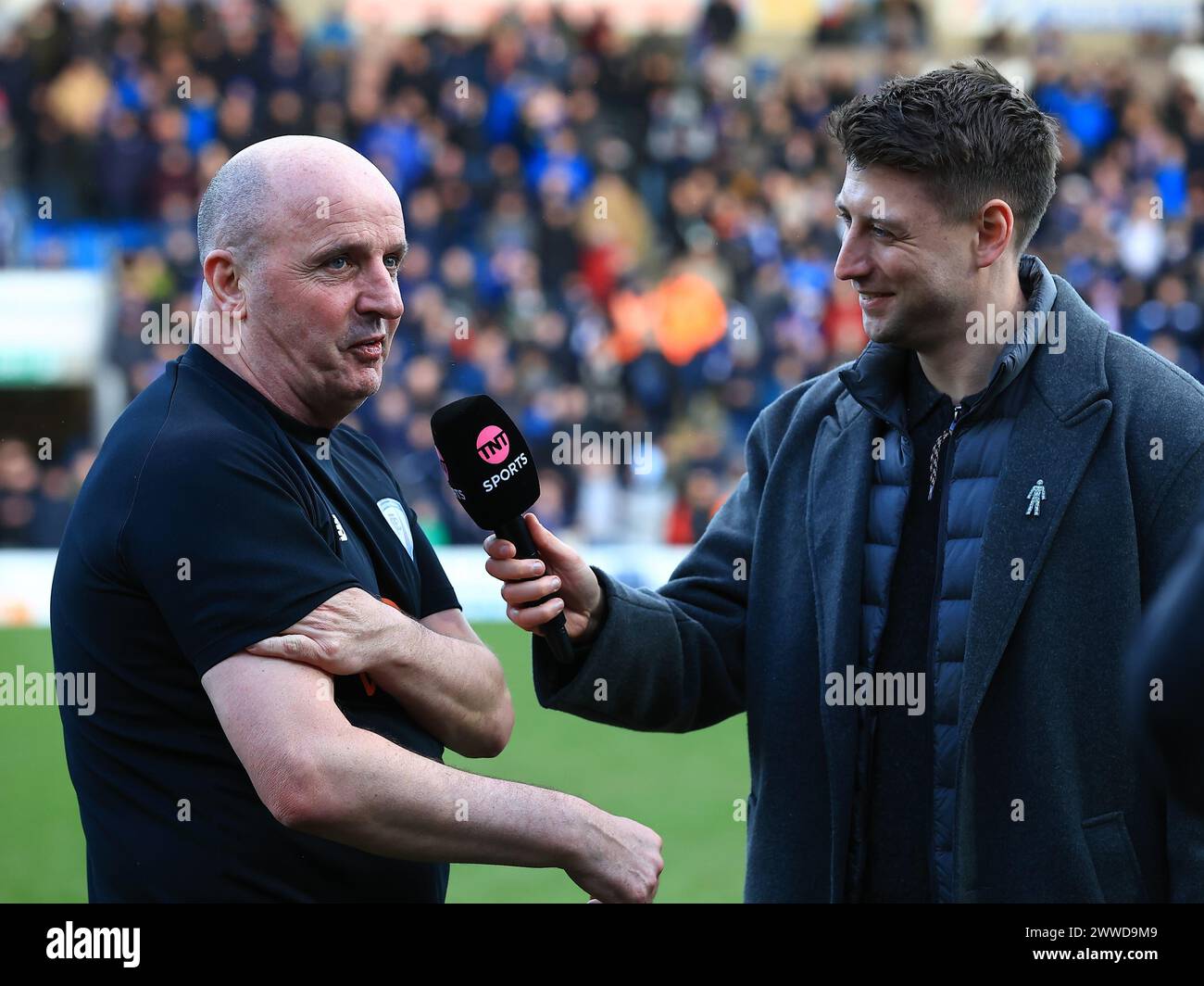 Chesterfield, UK. 23rd Mar, 2024. Chesterfield Manager Paul Cook is ...