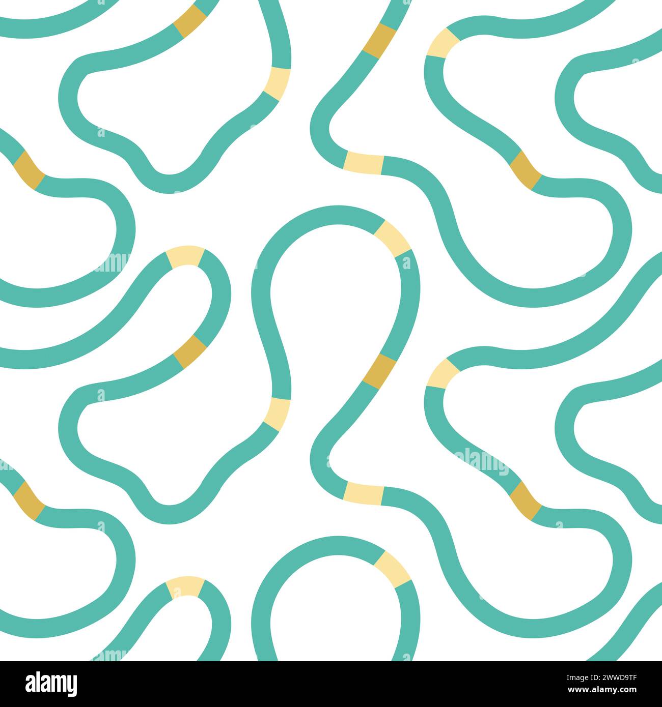 bold doodle lines seamless pattern. Abstract modern squiggle wavy ornament background Fun ...