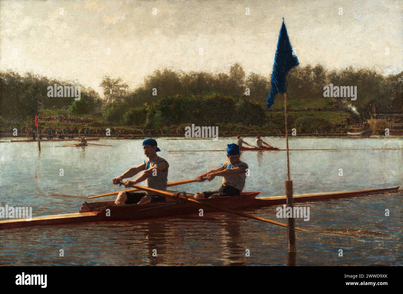 The Biglin Brothers Turning the Stake. Thomas Eakins. 1873 Stock Photo ...