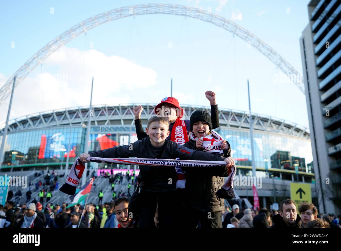 England fans on Wembley Way ahead of the international friendly match ...