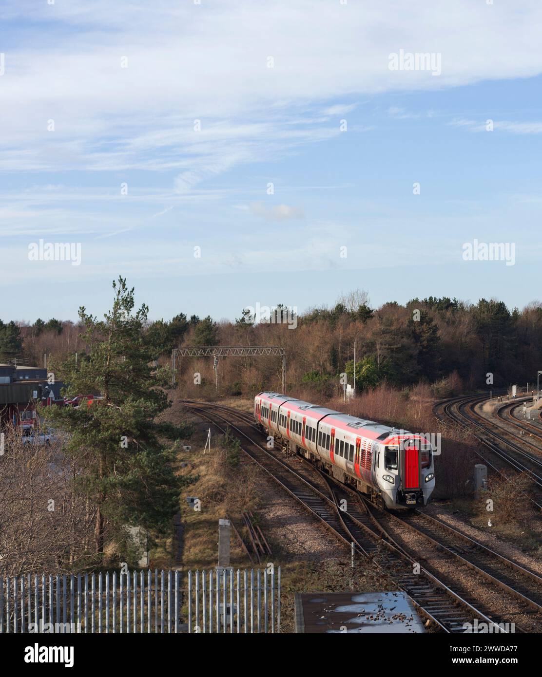 Chester, Cheshire, UK. Transport For Wales CAF Civity class 197 diesel ...