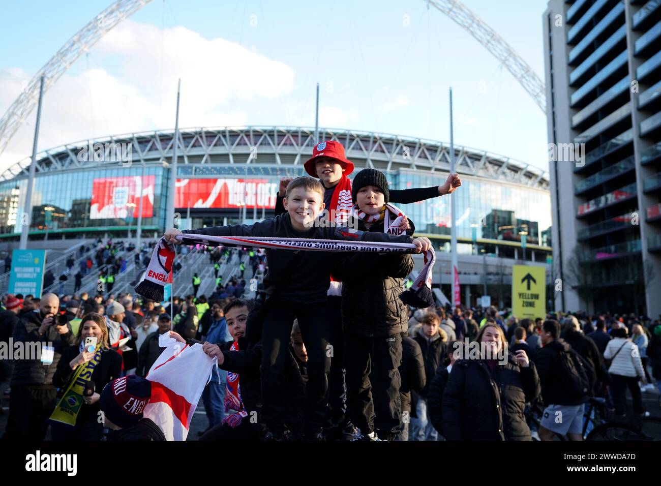 England fans on Wembley Way ahead of the international friendly match ...