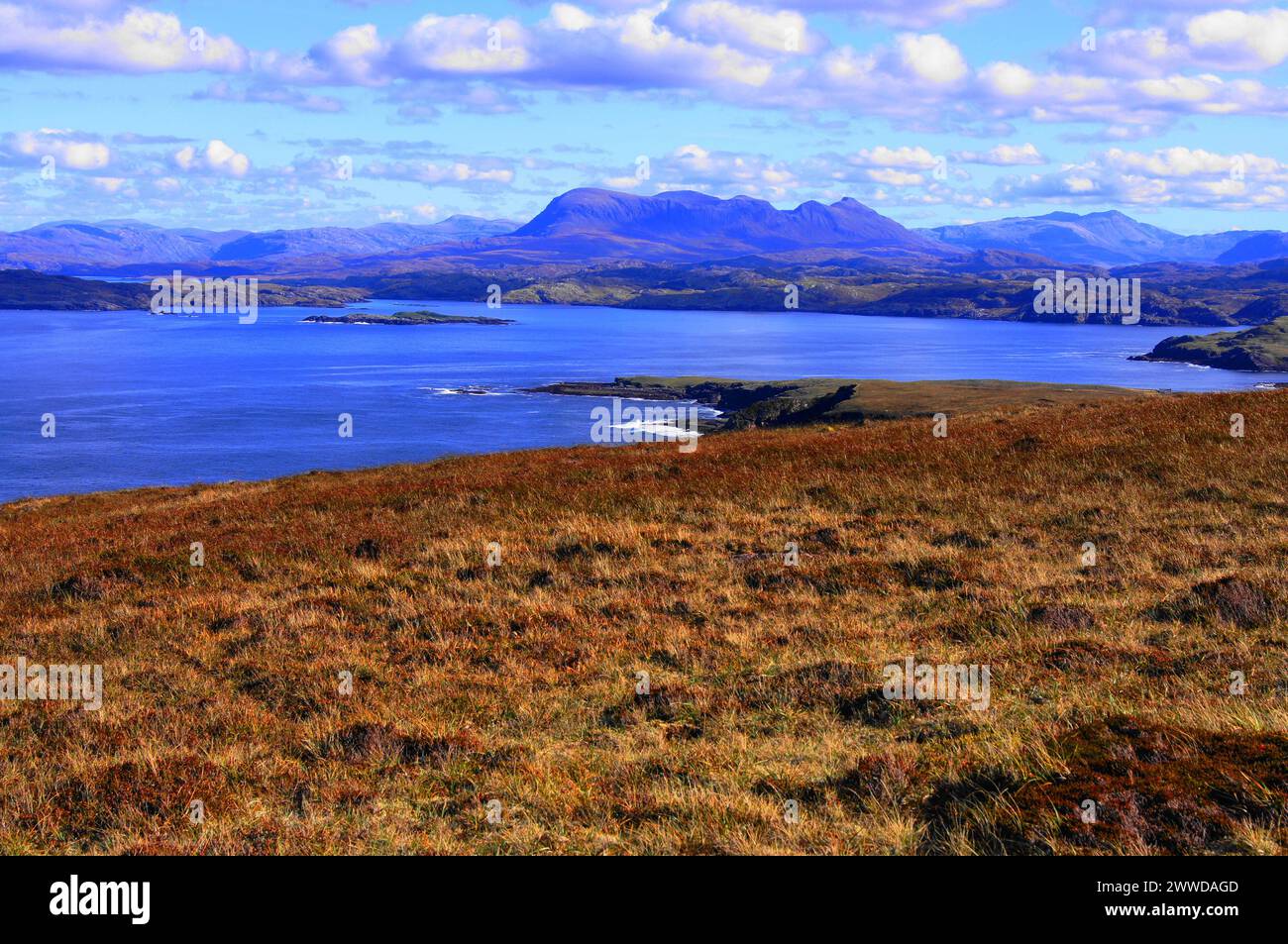 West coast of scotland croft and field sea view hi-res stock ...