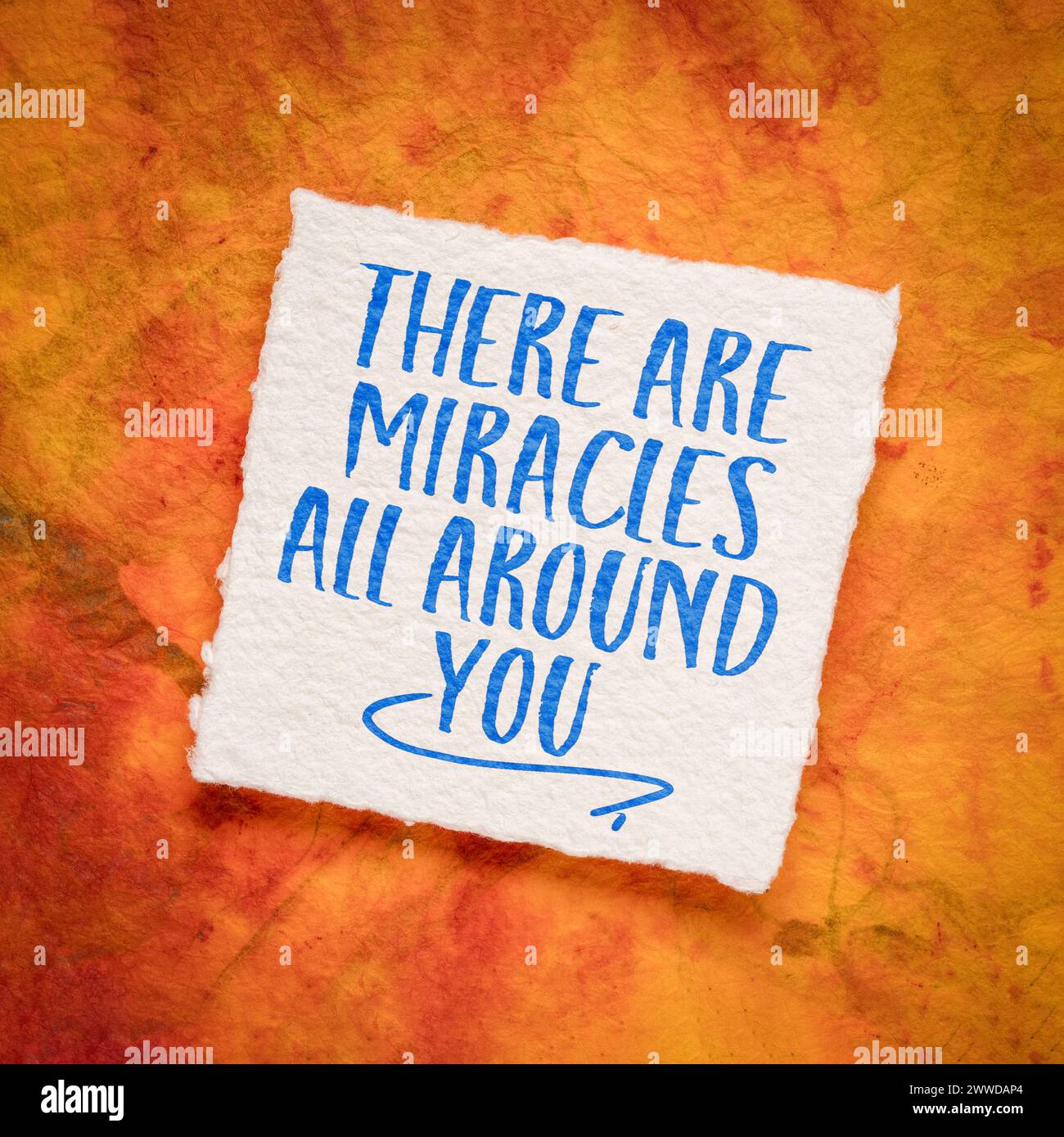 There are miracles all around you, positive and inpirational note on ...
