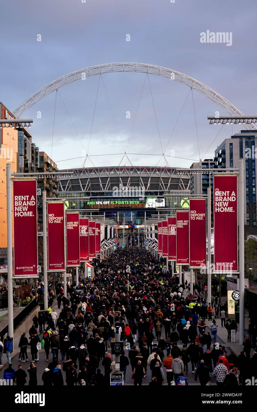 England and Brazil fans on Wembley Way ahead of the international ...