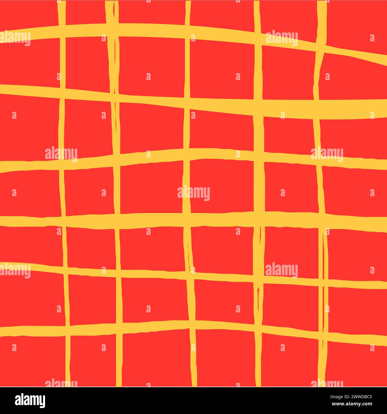 Vector hand drawn cute checkered pattern. Plaid geometrical simple ...