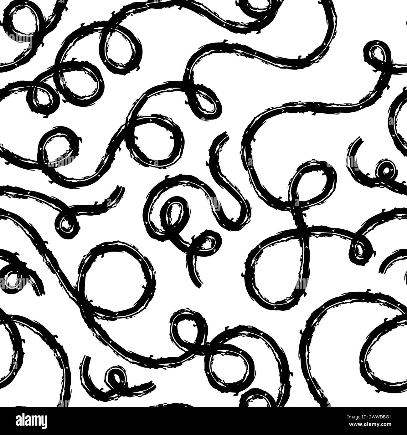 Wavy seamless cute squiggle Black and White Stock Photos & Images - Alamy