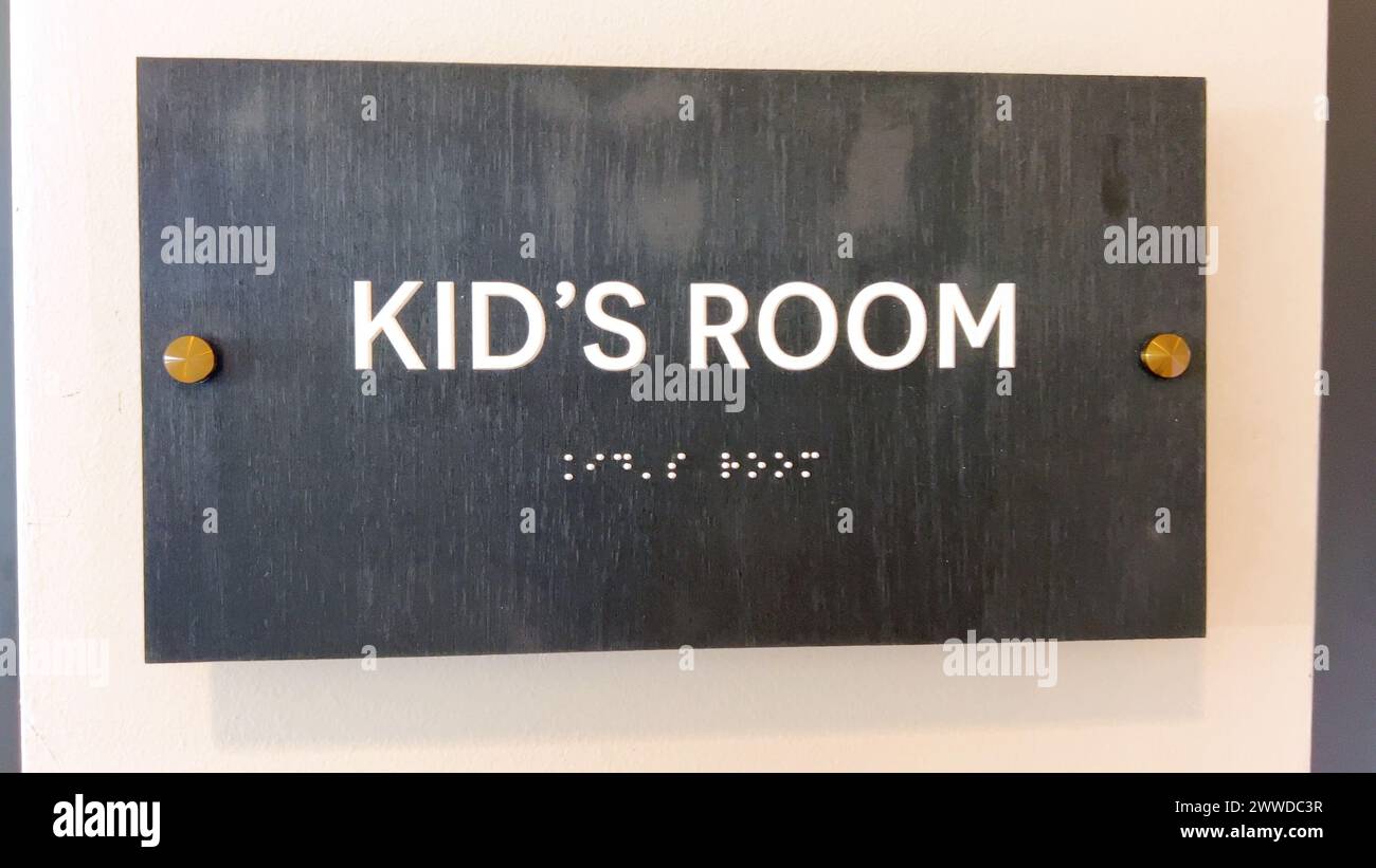 Kids playroom sign hi-res stock photography and images - Alamy