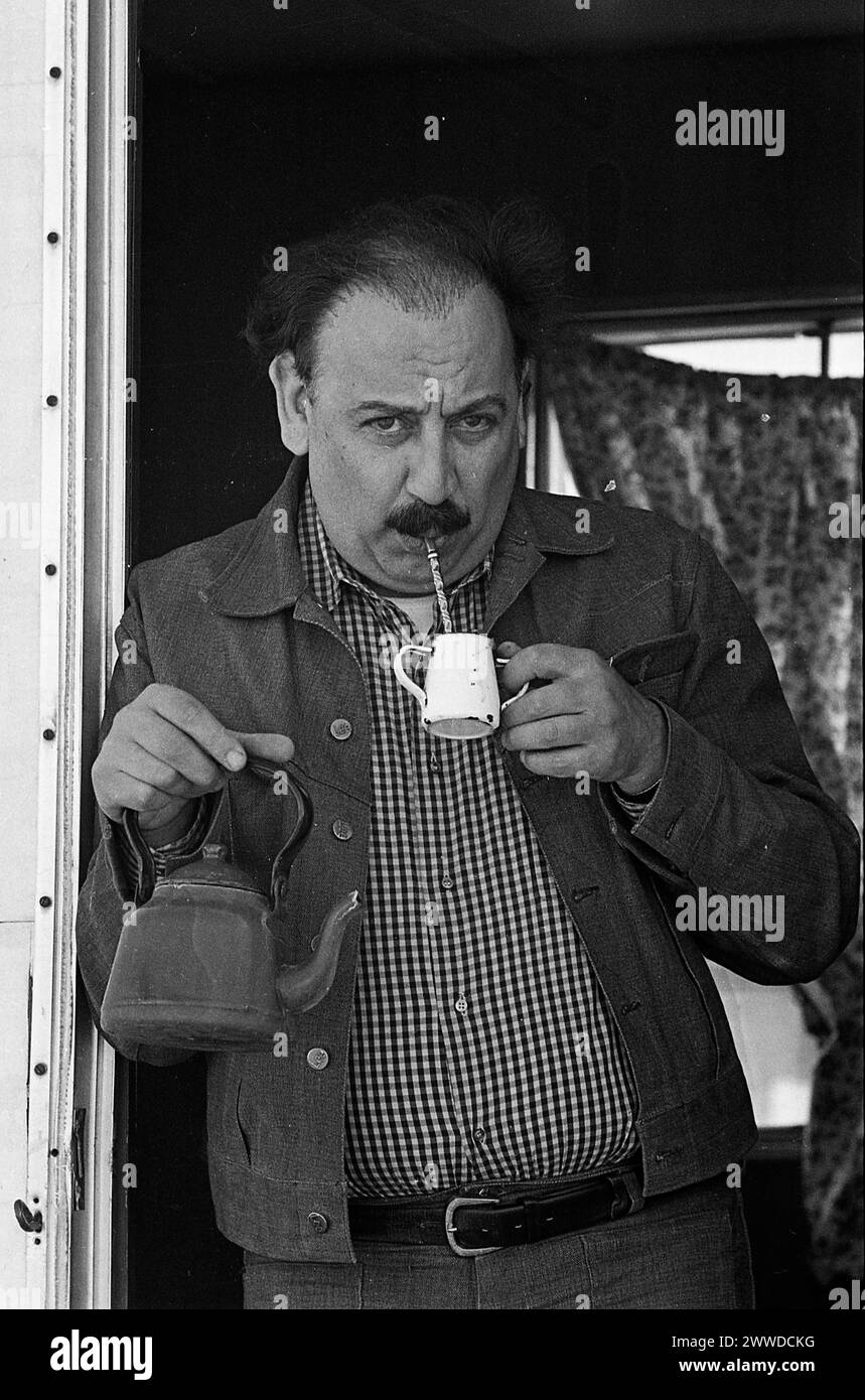 Argentine actor Osvaldo Terranova driking mate during "La Patagonia ...