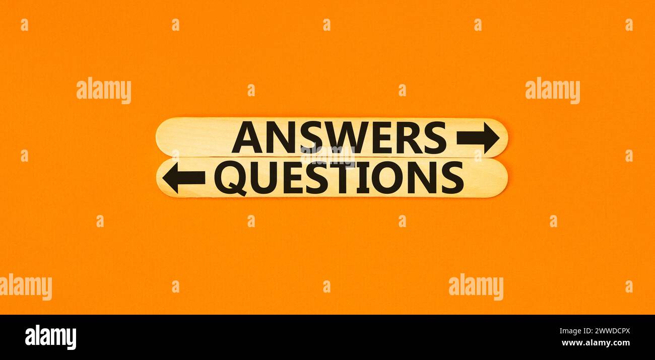 Questions and answers symbol. Concept word Questions Answers on ...