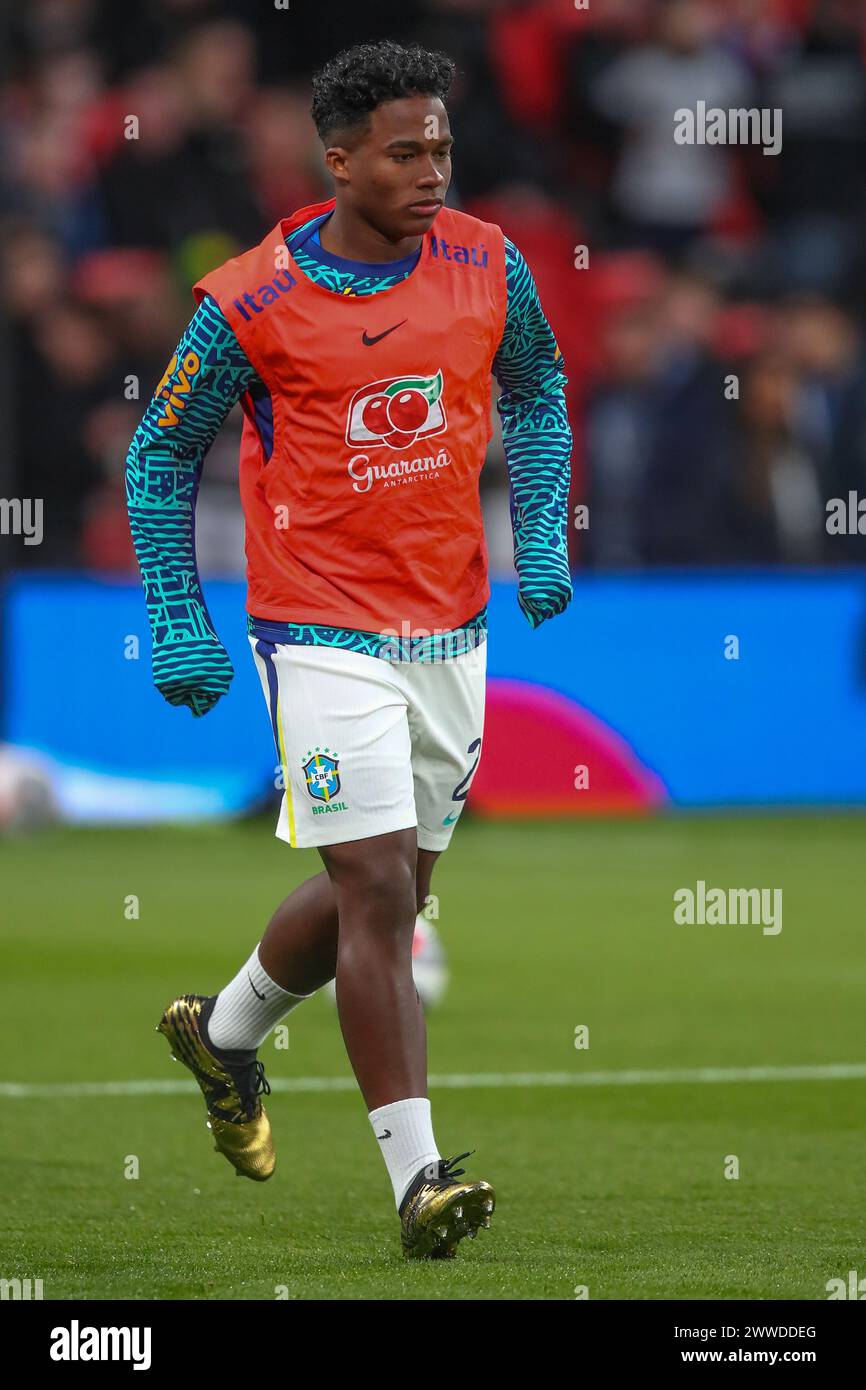 Endrick of Brazil during the International Friendly match England vs ...