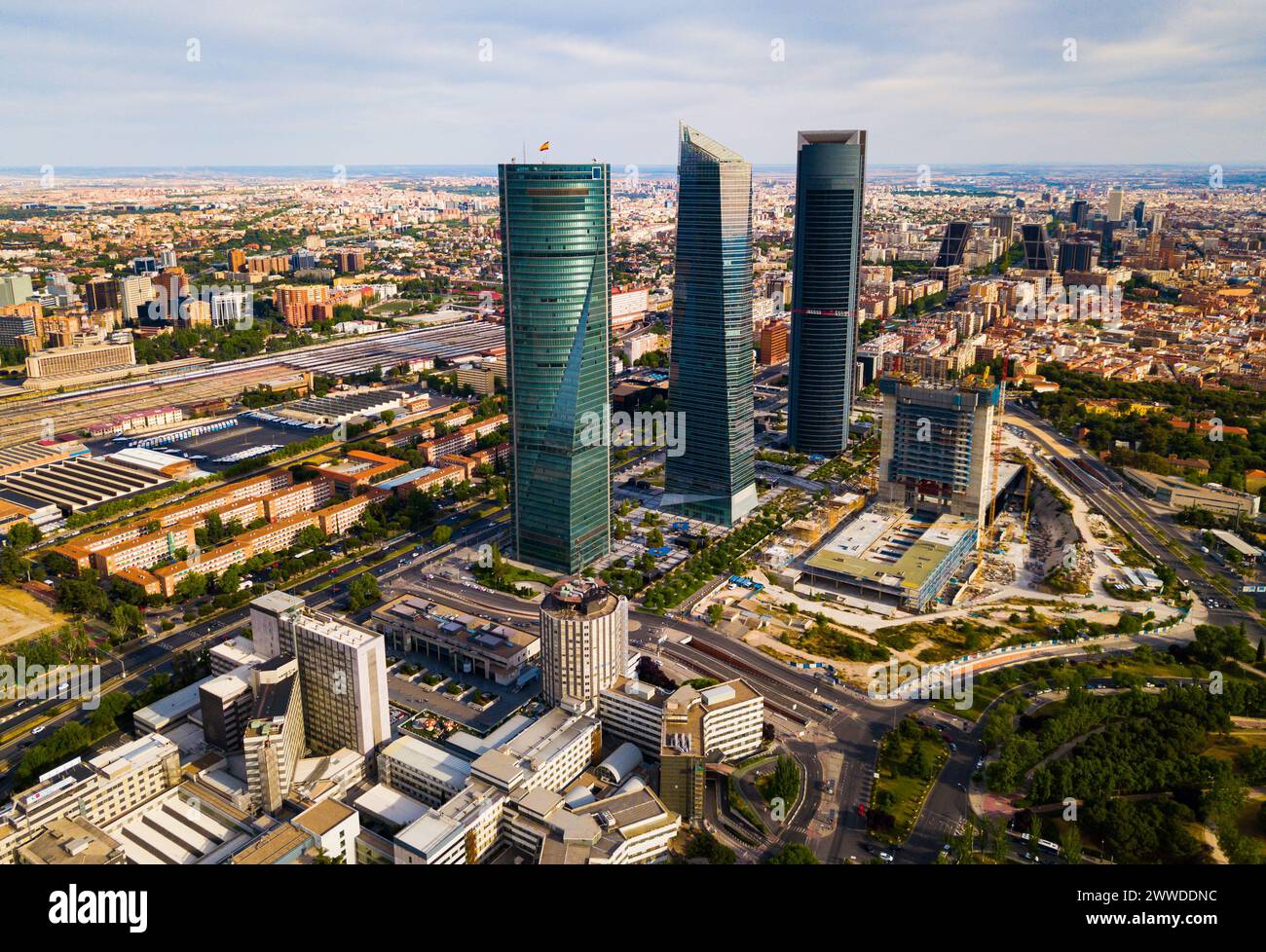 Four business skyscrapers (Cuatro Torres) of the business district in ...