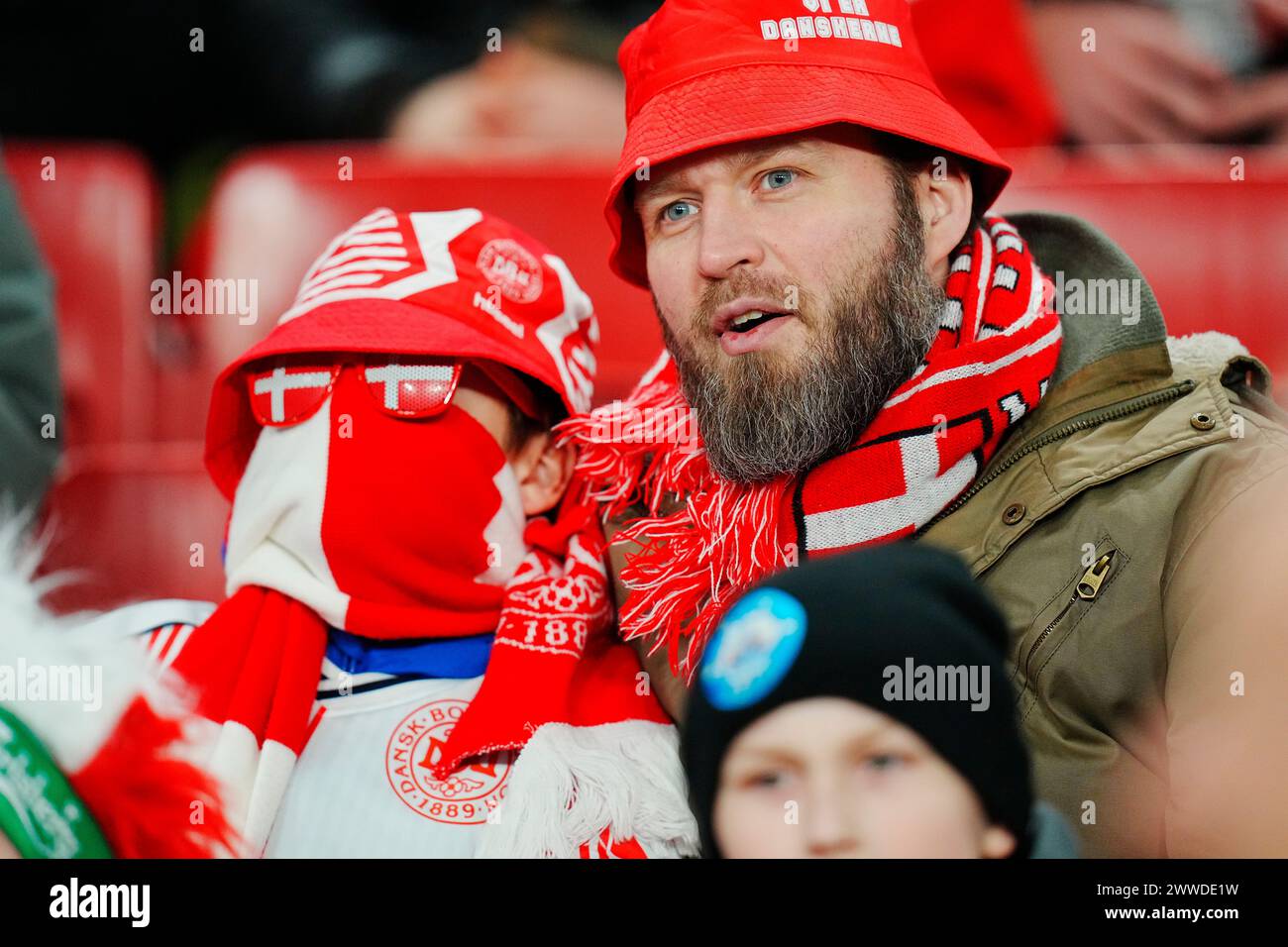 Danish fans before the friendly match between Denmark and Switzerland ...