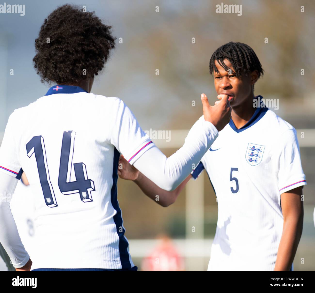 St Georges Park, UK. 23rd Mar, 2024. Baylee Dipepa (14) forward for ...
