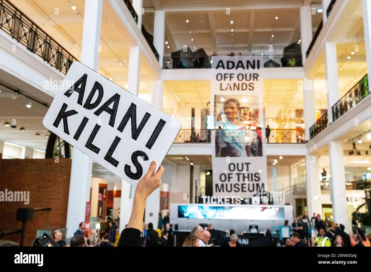 London, UK. 23 March 2024. Extinction Rebellion, Fossil Free Science ...