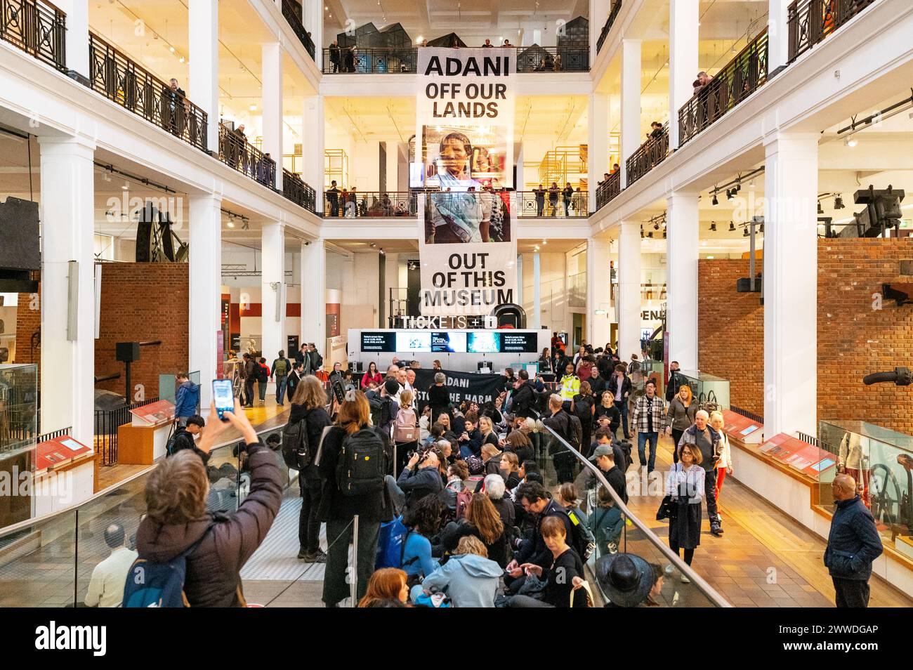 London, UK. 23 March 2024. Extinction Rebellion, Fossil Free Science ...