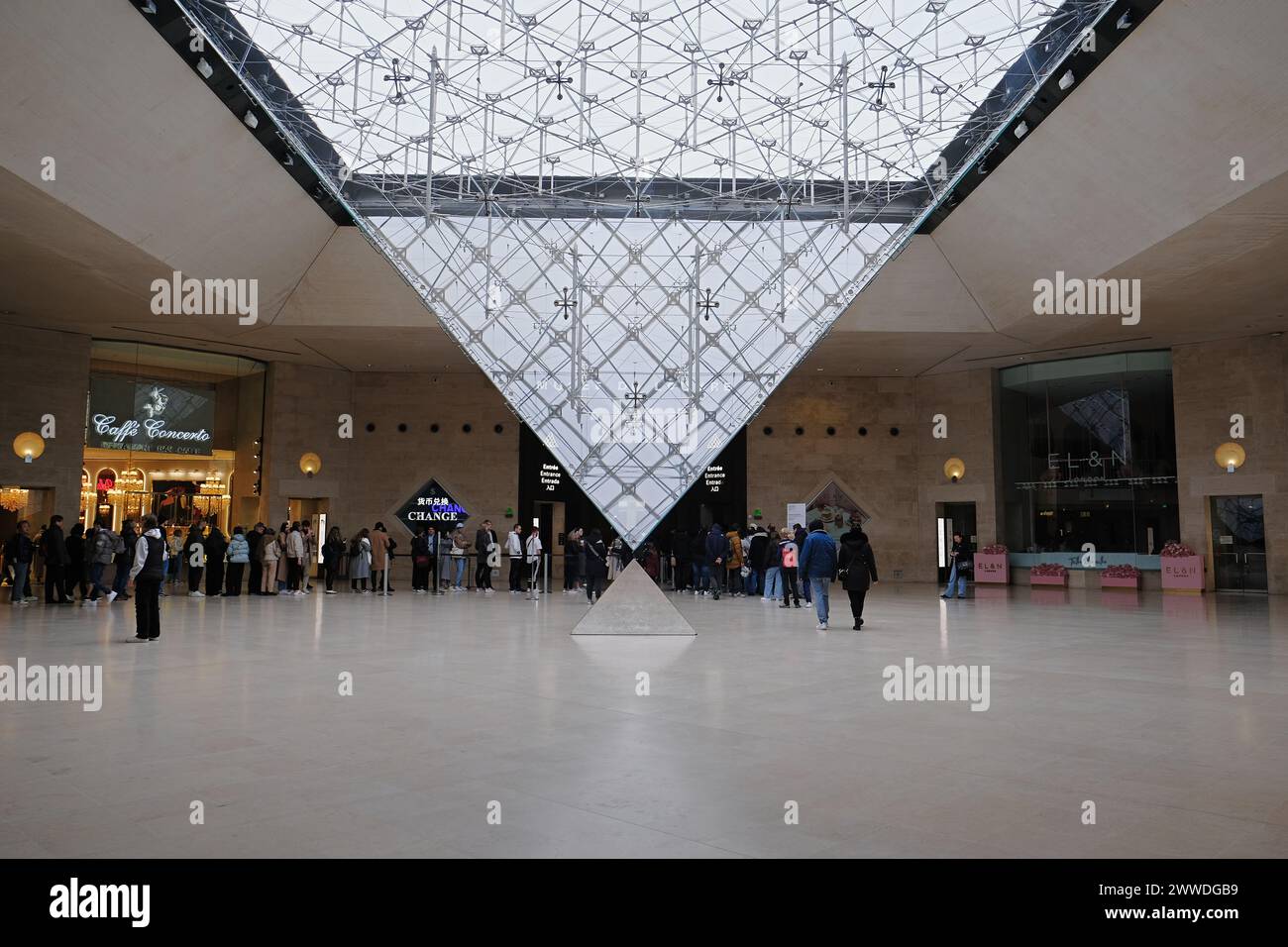 Paris, France - March 10, 2024. Interior of the Louvre Museum, France's ...