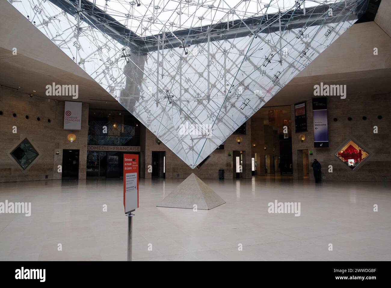 Paris, France - March 10, 2024. Interior of the Louvre Museum, France's ...