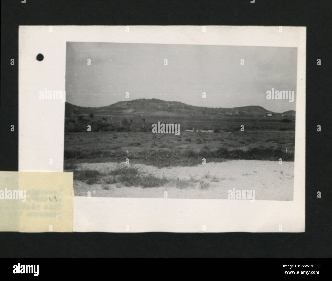 Photograph from the southern end of Antigua's runway at Villa Airfield ...