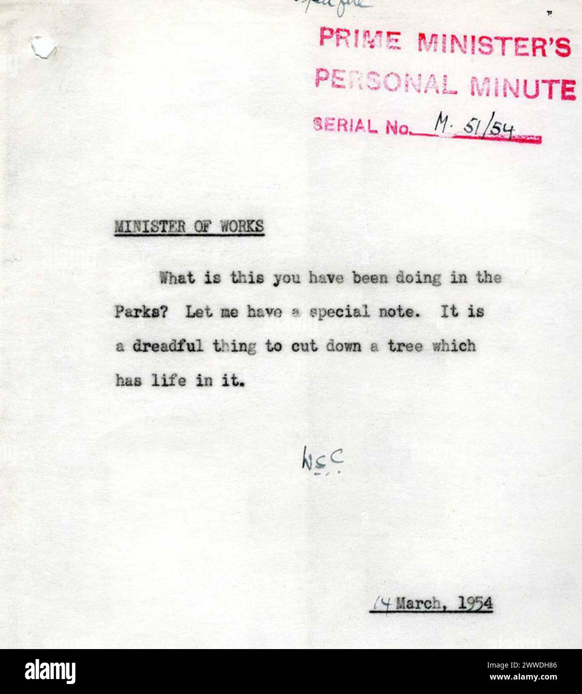 Eco Warrior PM Description: Memo from Prime Minister Winston Churchill ...