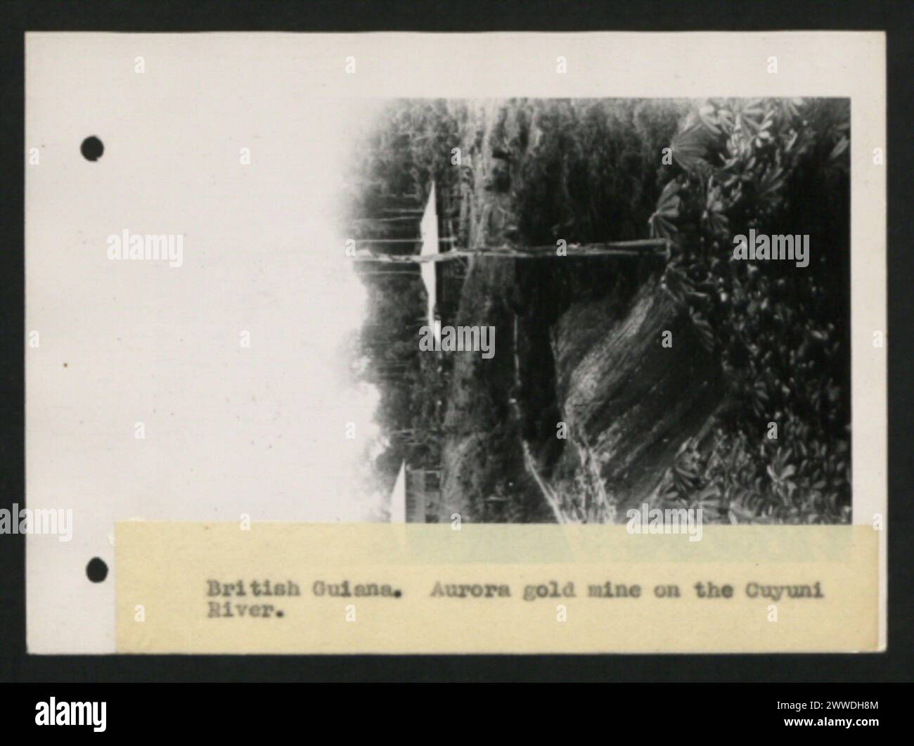 Description: British Guiana. Aurora gold mine on the Cuyuni River ...