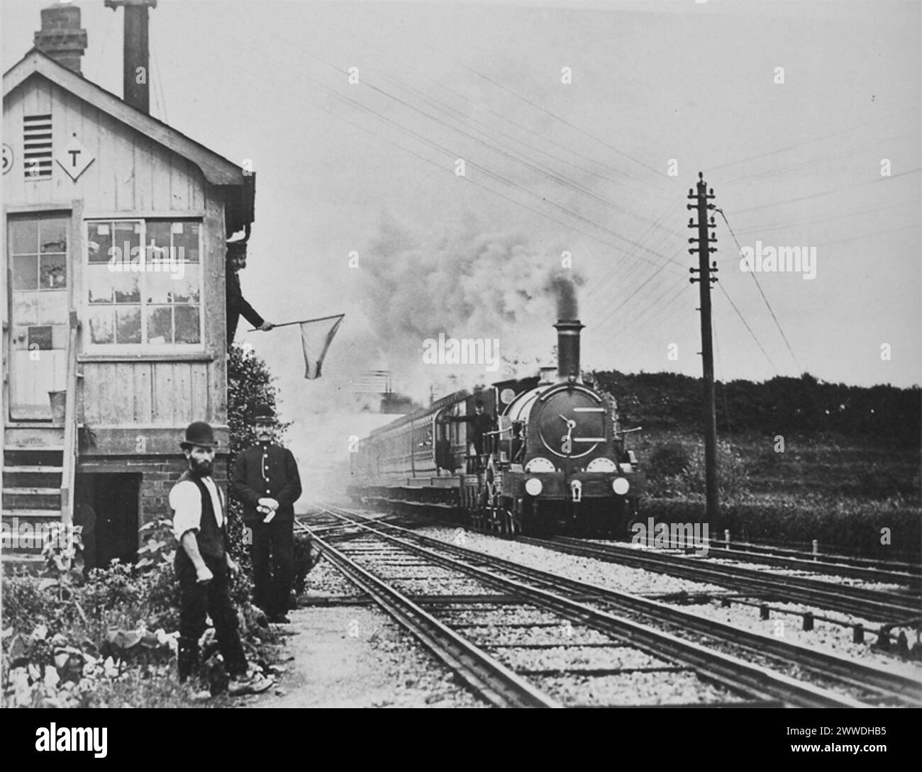 Photograph of the broad gauge steam locomotive 'Inkermann' on the Great ...
