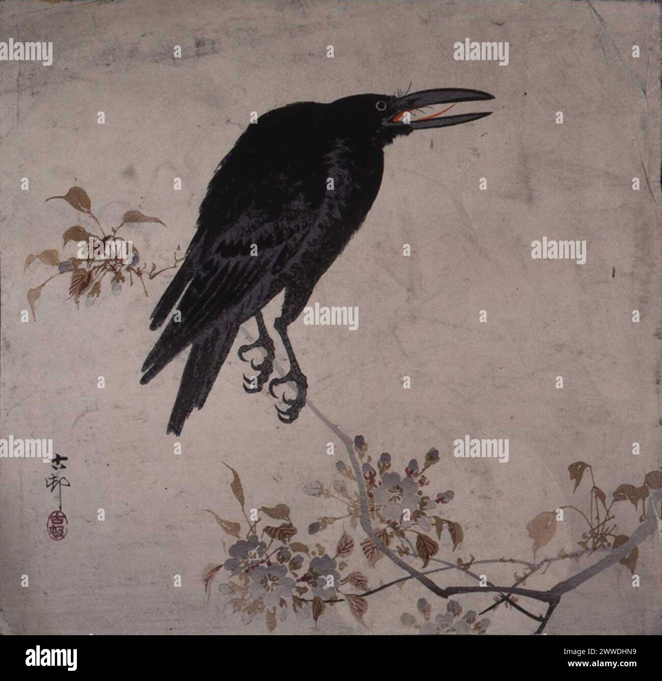 The Raven Description: Raven (?) by an unknown Japanese artist, from ...
