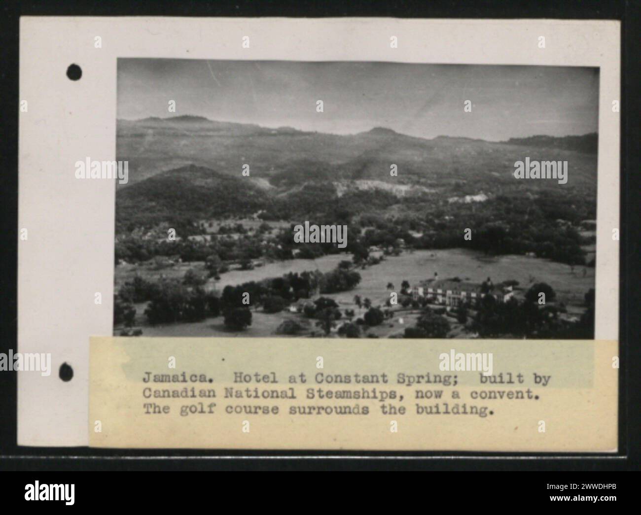 Photograph showing the hotel at Constant Spring in Jamaica, built by ...