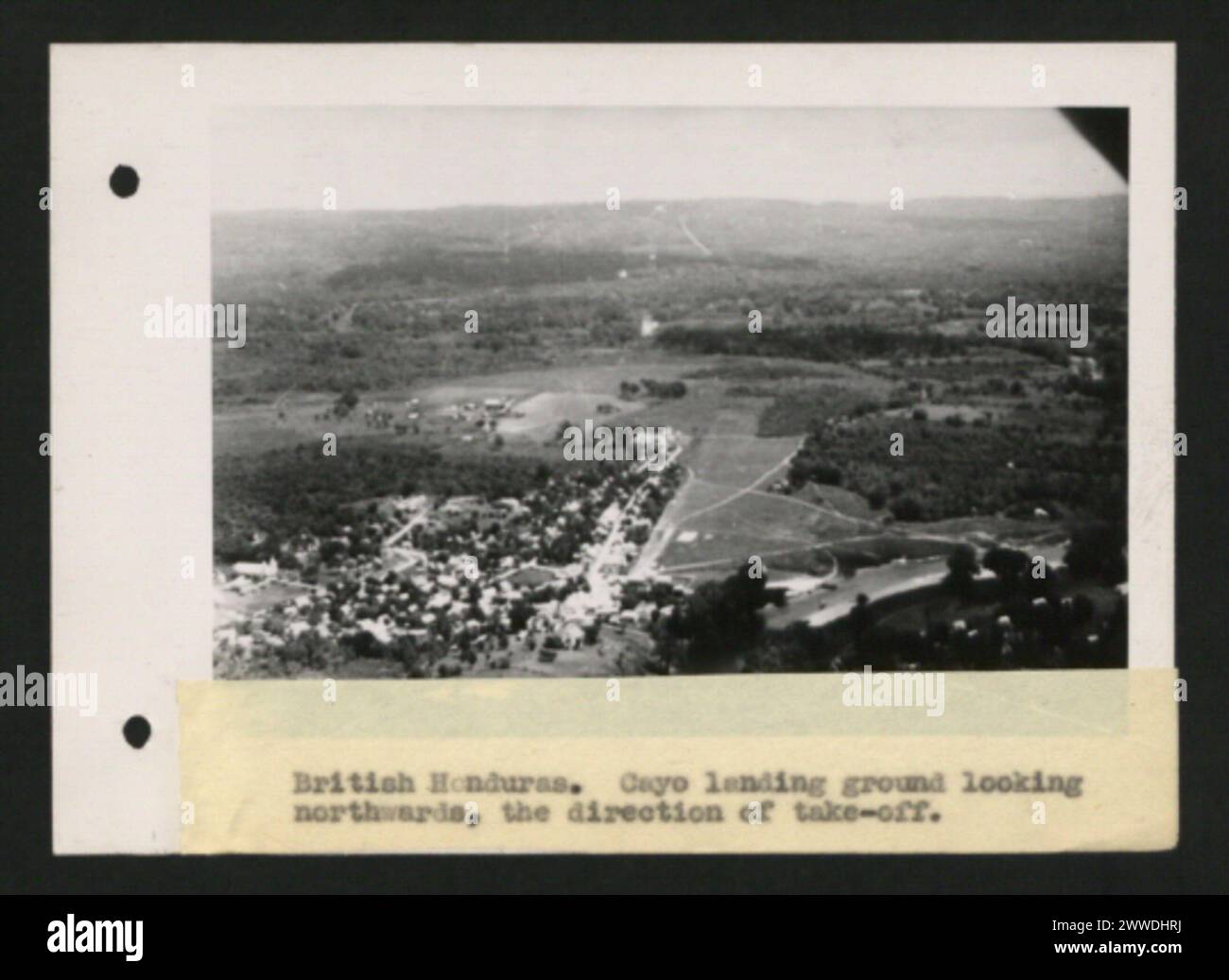 Description: British Honduras. Cayo landing ground looking northwards ...