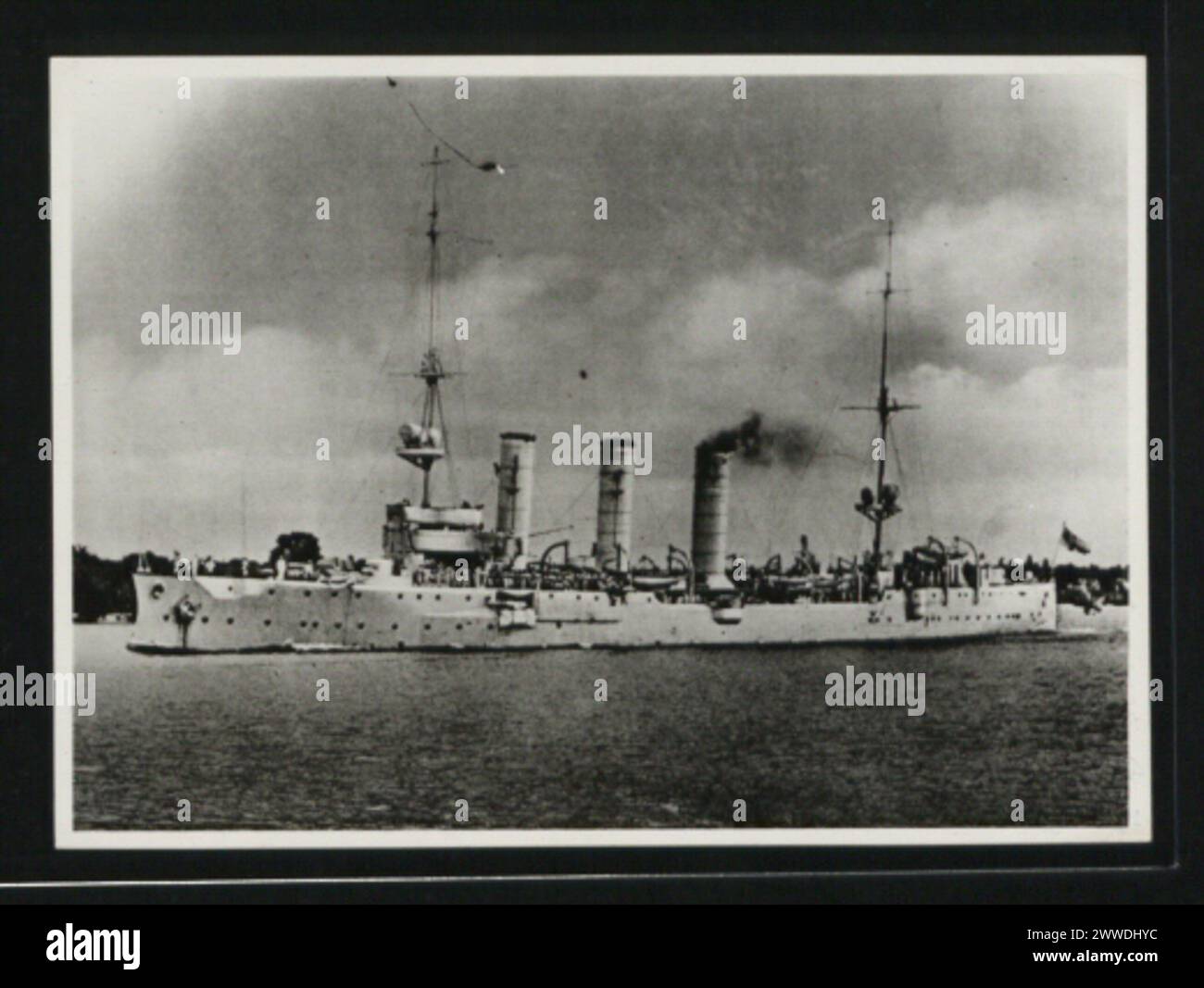 Description: German light cruiser "Koenigsberg". Location: Dar es ...