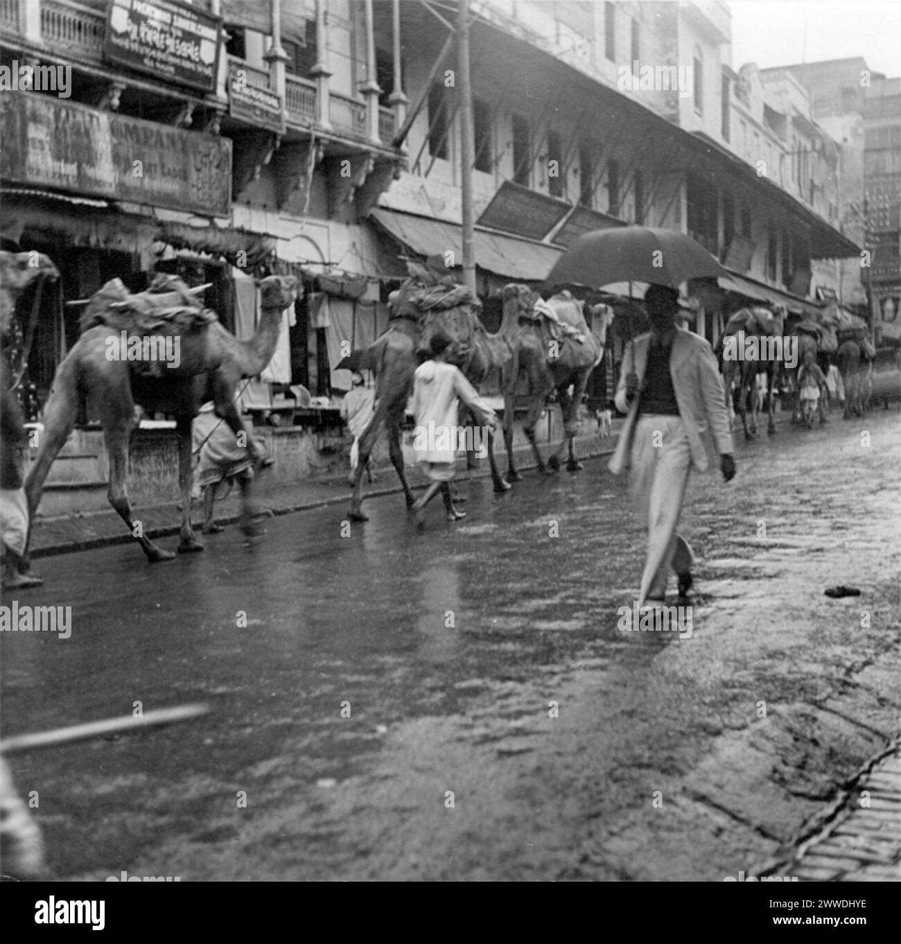 Benares in a downpour Description: Photograph taken by Cecil Beaton for ...