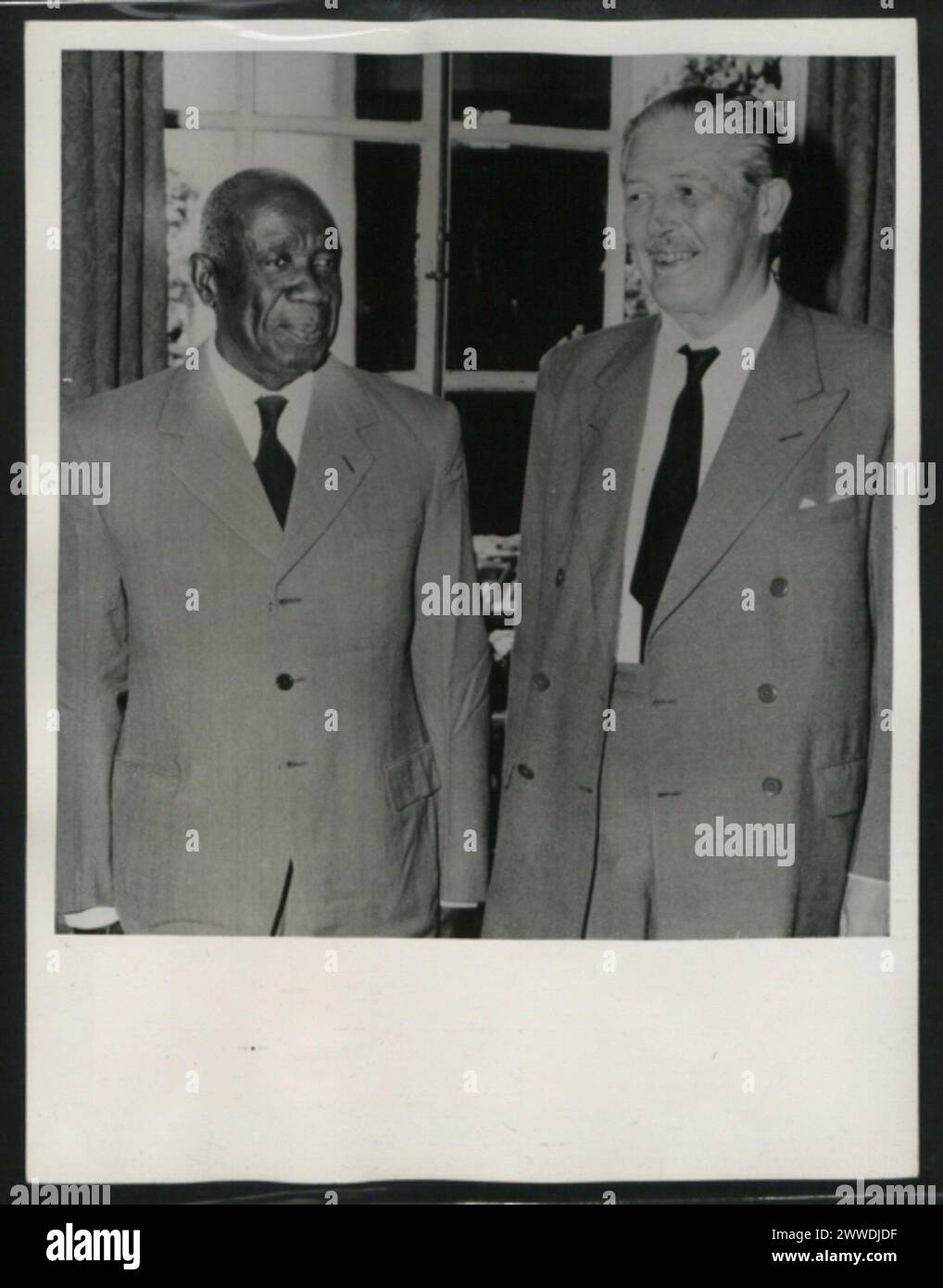 Description: Macmillan meets Paramount Chief of the Barotse in Northern ...